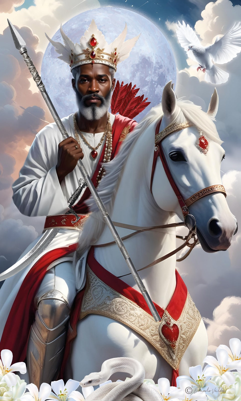 Obatalá Ayáguna Panel de Santo – Justice, Purity, and Spiritual Warfar