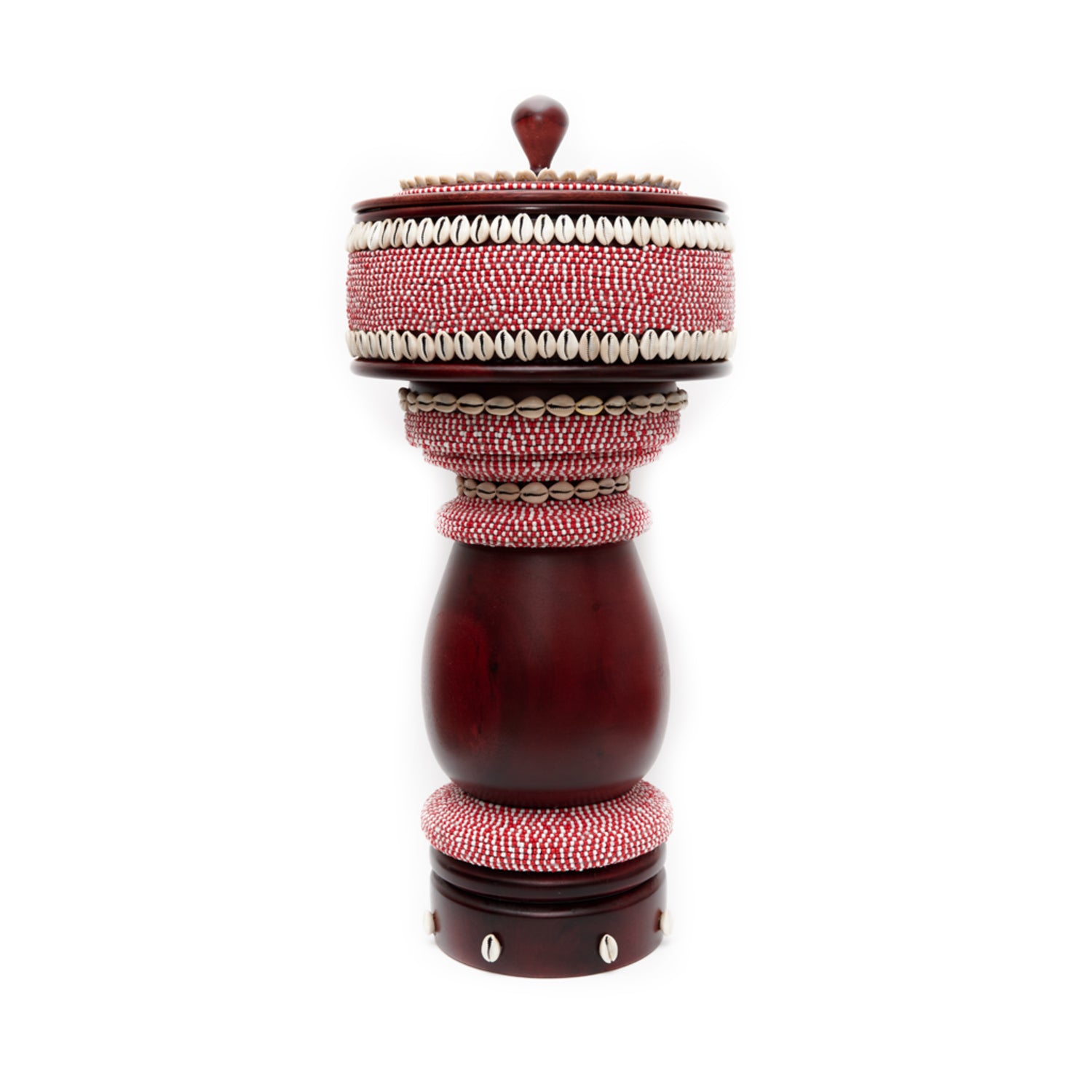 Shango Batea and Pilon decorated in beads