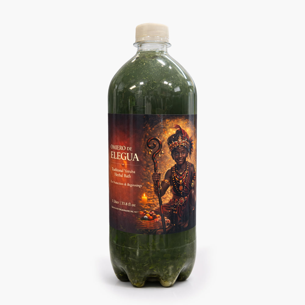 Omiero de Eleguá – 7 Herb Spiritual Protection and Path Alignment Bath