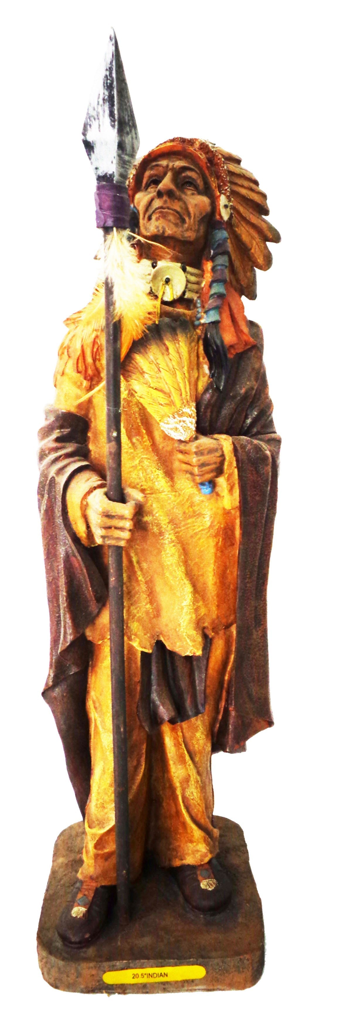 Indian Chief with Spear. Small 17\\"