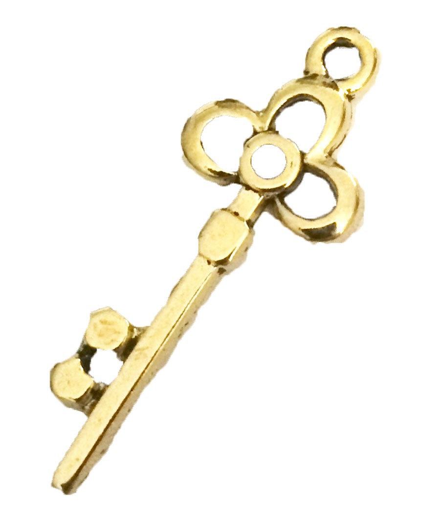Gold Metal Key of Destiny 1.26 Inch L (One Piece)